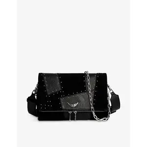 Zadig&Voltaire Rocky Patchwork Stud-detail Leather Bag
