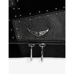 Zadig&Voltaire Rocky Patchwork Stud-detail Leather Bag