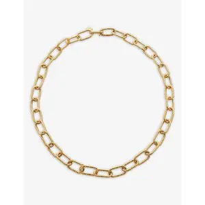 Monica Vinader Alta Chunky Link Necklace In 18ct Yellow -plated Vermeil Sterling Silver - Gold