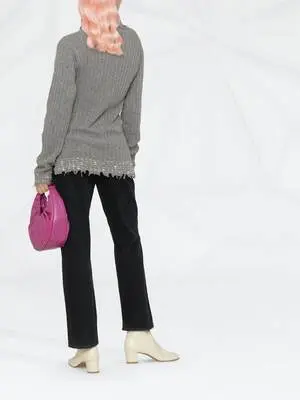 Marni Raw-cut Edge Knitted Jumper - Grey