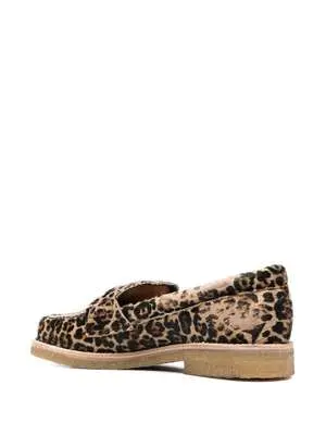 GOLDEN GOOSE Leopard-print Loafers - Brown