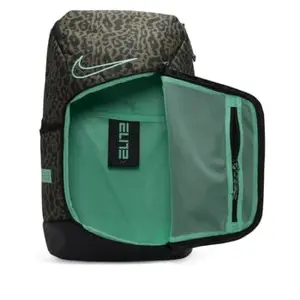 Nike Unisex Hoops Elite Pro Printed Backpack (32l) Medium Olive,black,green Glow