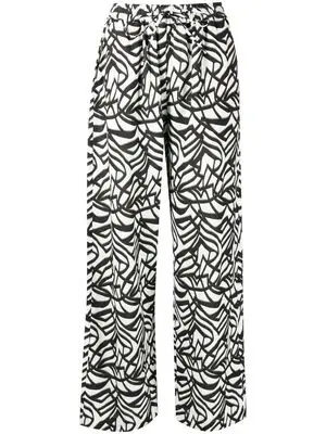 BAMBAH Geometric-print Trousers - Black