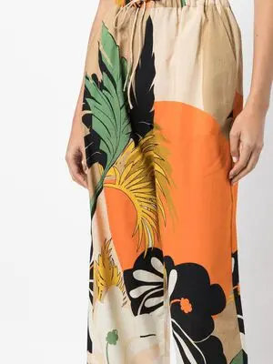 BAMBAH Floral Motif-print Wide-leg Trousers - Multicolour