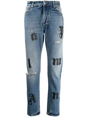 Palm Angels Letter-embellished Jeans