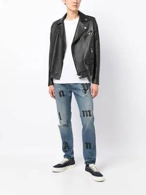 Palm Angels Letter-embellished Jeans