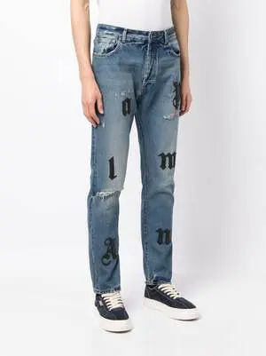 Palm Angels Letter-embellished Jeans