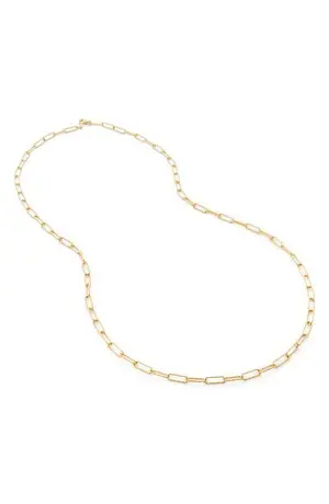 Monica Vinader Alta Textured Chain Necklace - 18ct Gold On Sterling