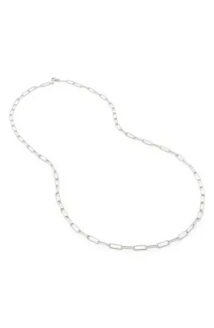 Monica Vinader Alta Textured Chain Necklace Sterling Silver