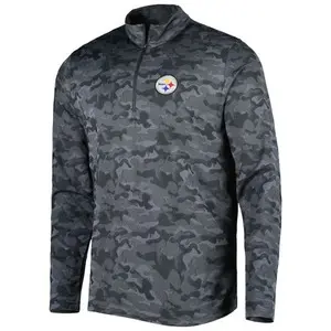 ANTIGUA Pittsburgh Steelers Brigade Quarter-zip Sweatshirt