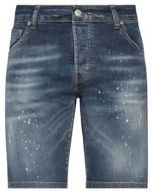 TAKESHY KUROSAWA Denim Shorts Size Cotton, Elastane