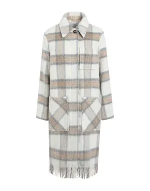 Woolrich Brushed Wool Long Overshirt Coat - Ivory