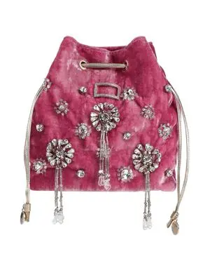 ROGER VIVIER Handbag In Soft Leather With Crystal Appliqués Fuchsia