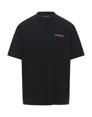 BIKKEMBERGS T-shirt Size Cotton, Elastane - Black