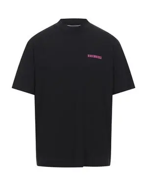 BIKKEMBERGS T-shirt Size Cotton, Elastane - Black