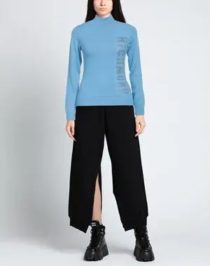 John Richmond Long Sleeve Turtleneck Knit Top - Blue