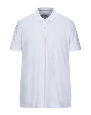 BIKKEMBERGS Polo Shirt Size Cotton, Elastane - White