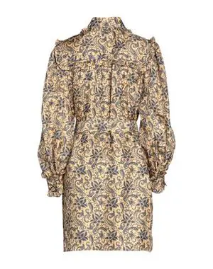 Sandro Paisley Print Silk Mini Shirt Dress