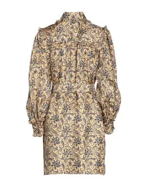 Sandro Paisley Print Silk Mini Shirt Dress