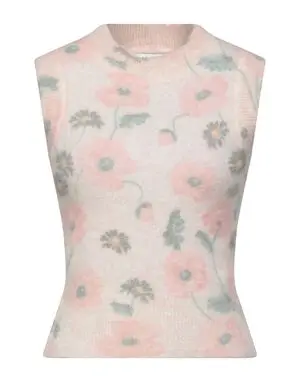 Sandro Floral Knit Top - Light Pink