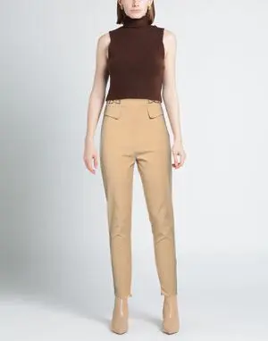 Elisabetta Franchi Tapered Pants With Appliqués - Beige