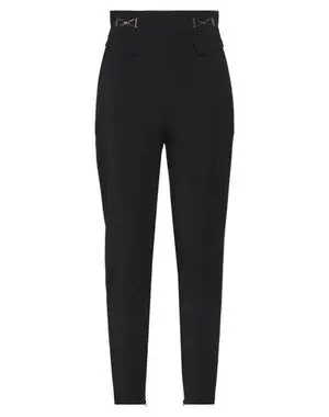 Elisabetta Franchi Tapered Pants With Appliqués Black