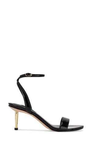 Nine West Anny Strappy Sandals - Black Patent