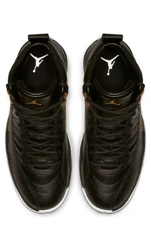 JORDAN Nike Air Retro High Top Sneaker - Black/metallic Gold/white