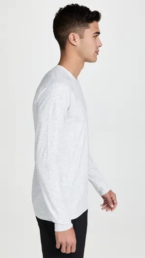 RHONE Reign Long Sleeve Tee - Gray Space Dye