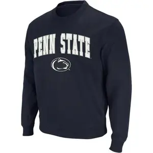 COLOSSEUM Penn State Nittany Lions Arch & Logo Crew Neck Sweatshirt - Navy