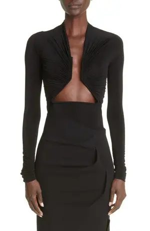 Rick Owens Gathered Asymmetric Maxi Skirt