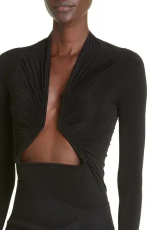 Rick Owens Gathered Asymmetric Maxi Skirt
