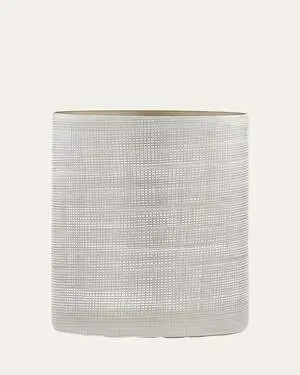 LABRAZEL Labrazel Woven Wastebasket Silver/white