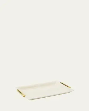 Aerin Faux Shagreen Small Vanity Tray - Cream