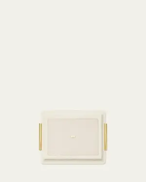Aerin Faux Shagreen Small Vanity Tray - Cream