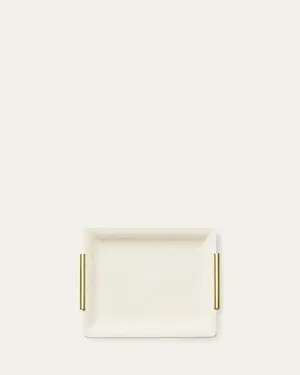 Aerin Faux Shagreen Small Vanity Tray - Cream