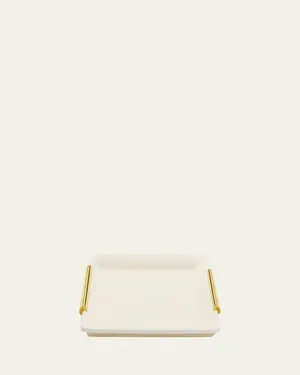 Aerin Faux Shagreen Small Vanity Tray - Cream