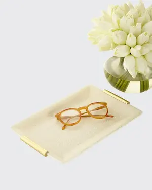 Aerin Faux Shagreen Small Vanity Tray One-color