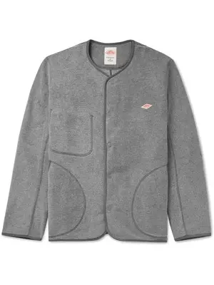 DANTON Danton - Logo-Appliquéd Fleece Jacket - Men - Gray - 42 Gray