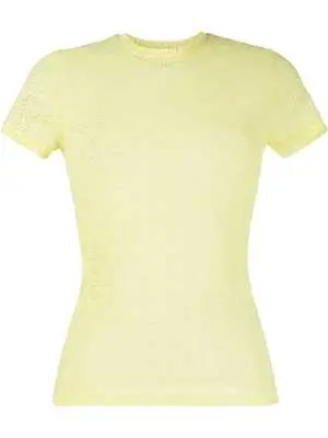 Philipp Plein Monogram-pattern Tulle T-shirt - Yellow