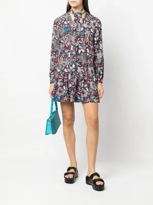 Diane Von Furstenberg Abstract Pattern Midi Dress