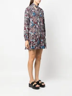 Diane Von Furstenberg Abstract Pattern Midi Dress