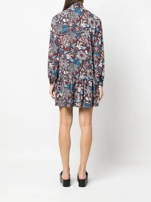 Diane Von Furstenberg Abstract Pattern Midi Dress