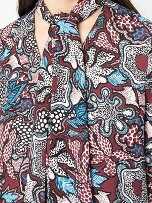 Diane Von Furstenberg Abstract Pattern Midi Dress