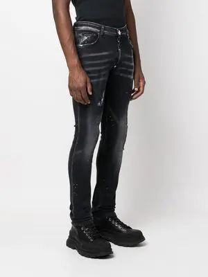 Philipp Plein Distressed Skinny-cut Jeans