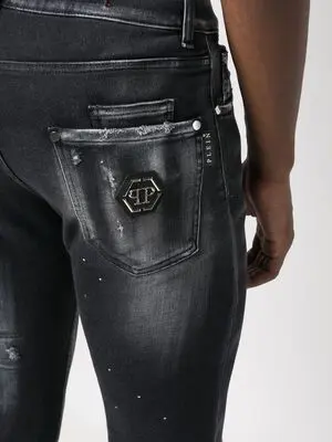 Philipp Plein Distressed Skinny-cut Jeans