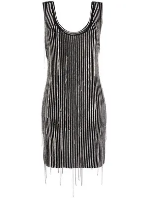 Philosophy Di Lorenzo Serafini Crystal-embellished Sleeveless Dress - Black