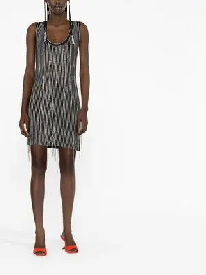 Philosophy Di Lorenzo Serafini Crystal-embellished Sleeveless Dress - Black