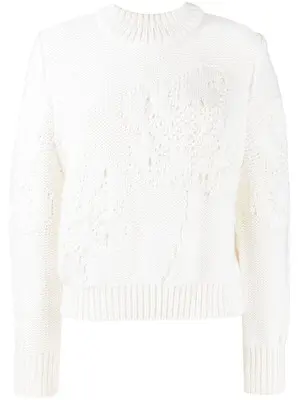 CECILIE BAHNSEN Cecilie Bahnsen Open-Knit Virgin Wool Jumper