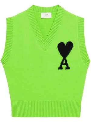 Ami De Coeur Knitted Vest - Green